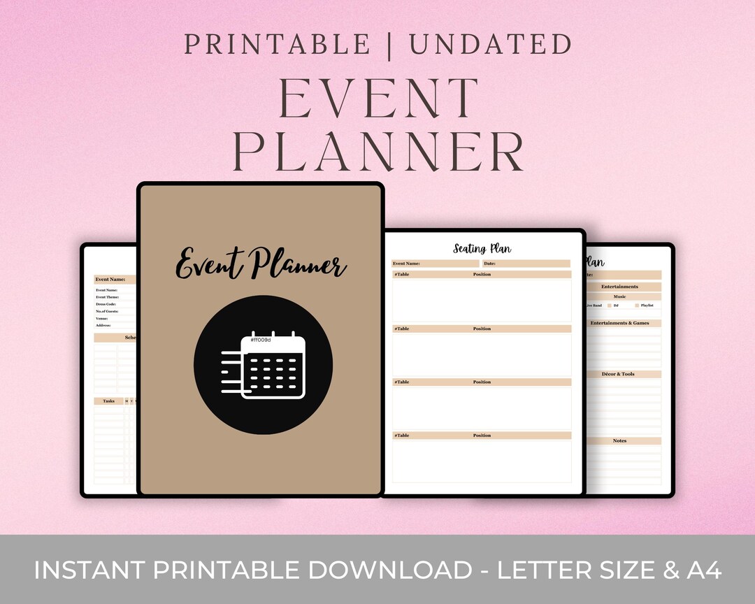 Event Planner, Event Planning Template, Digital Event Planning Book ...