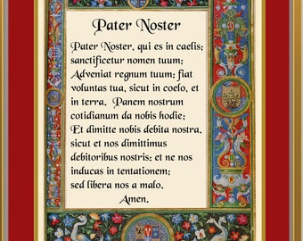 The Lord's Prayer Our Father Prayer Catholic Prayer - Etsy UK