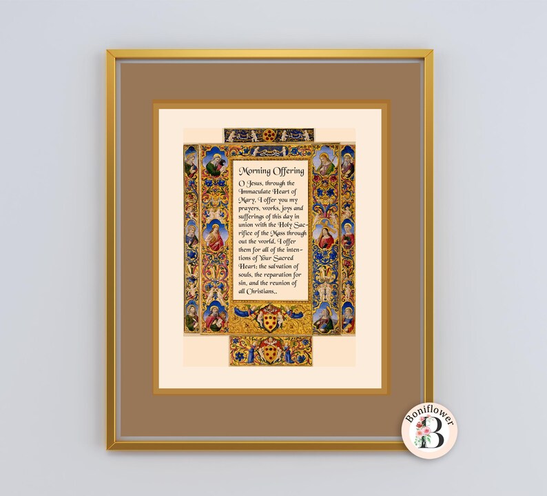 Morning Offering Prayer Art Print: Medieval Illuminated Manuscript ...