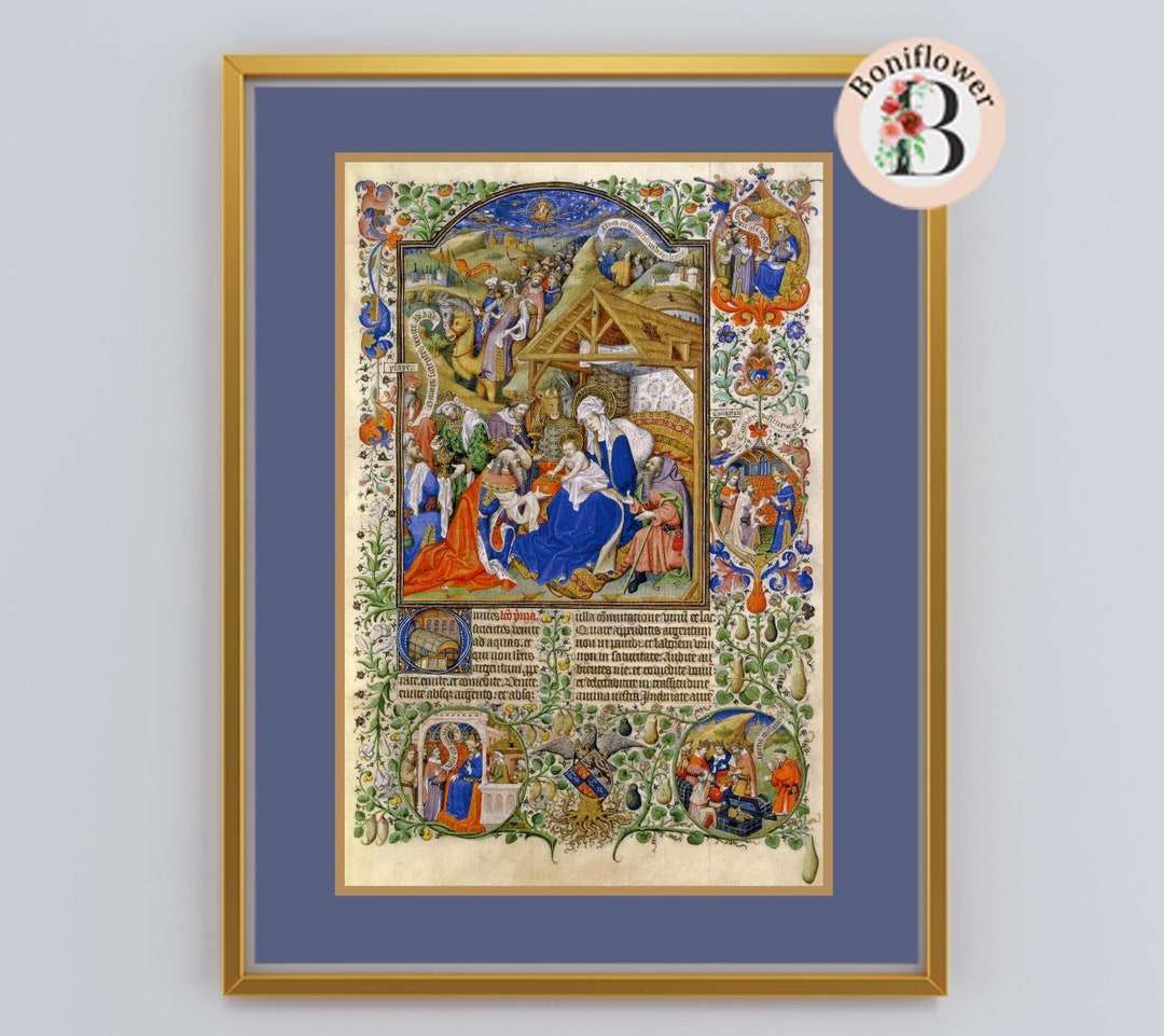 Adoration of the Magi Epiphany Illuminated Manuscript Reproduction ...