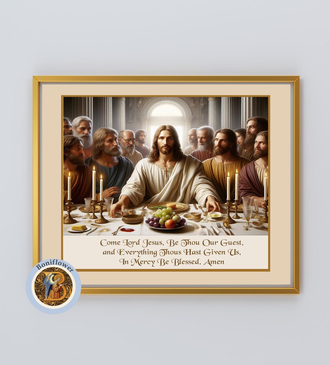Come Lord Jesus Grace Catholic Prayer Jesus Last Supper Image Medieval ...