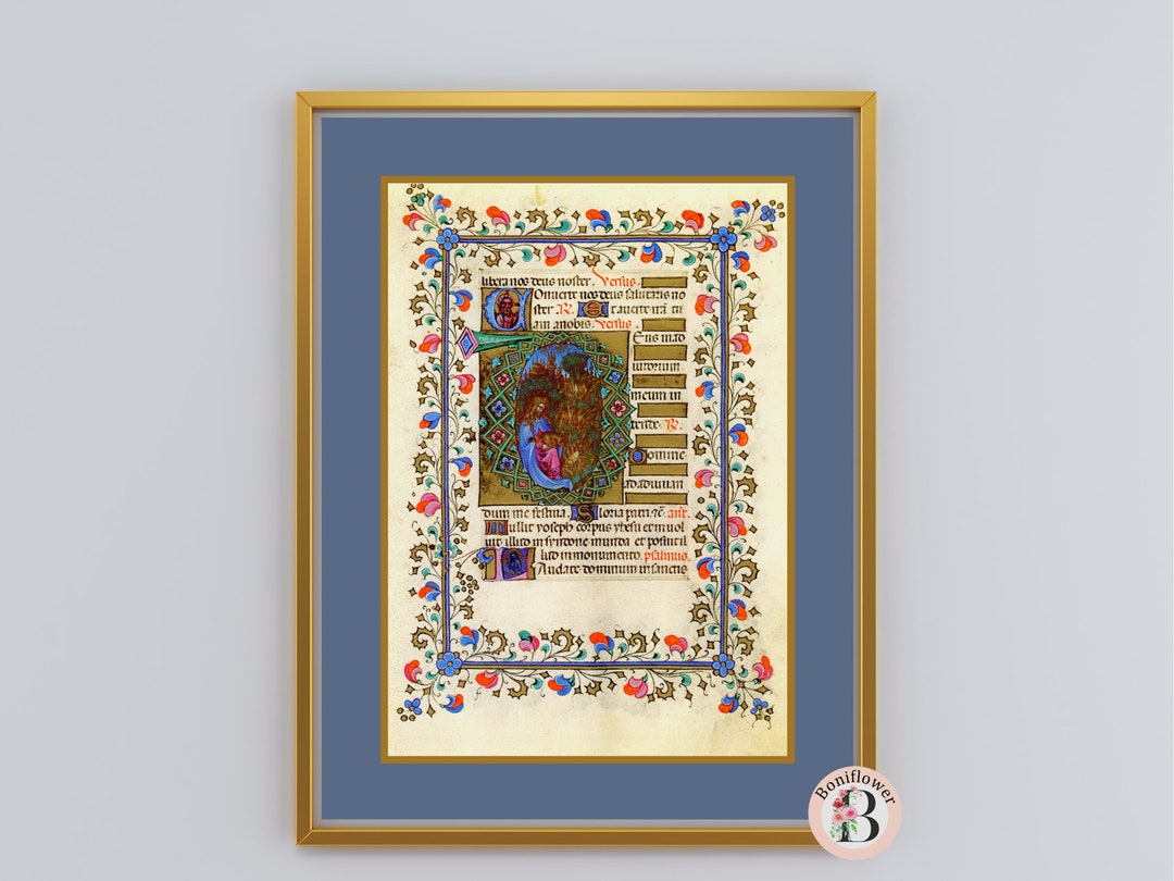 Samson Foxes Reproduction Medieval Illuminated Manuscript Catholic ...