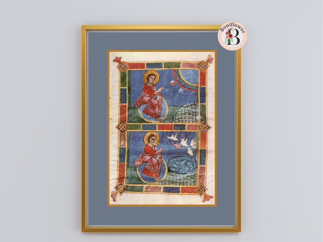 Creation Medieval Bible Catholic Christian Vintage Religious - Etsy