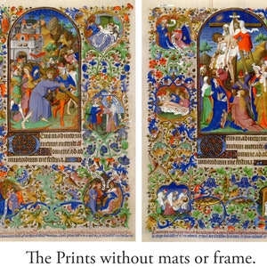 Four Jesus Good Friday Reproductions Medieval Illuminated Manuscript ...