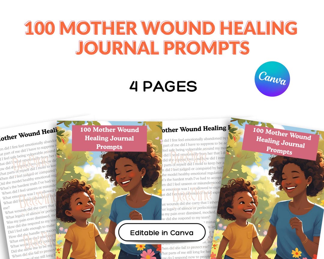 Mother Wound Healing Journal Prompts: Inner Child Shadow Work (canva ...