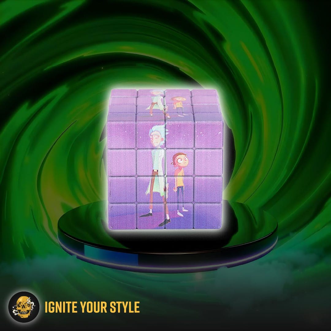 Rick and Morty Cube Grinder - Stylish 4-piece Design for the Ultimate ...