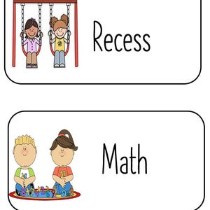 Elementary Daily Schedule Cards - Etsy