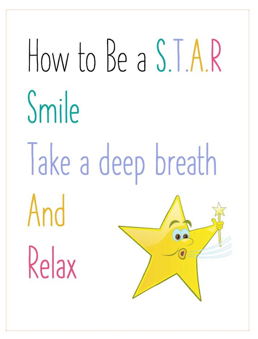 Calm Down Breathing Techniques Posters & Cards - Etsy