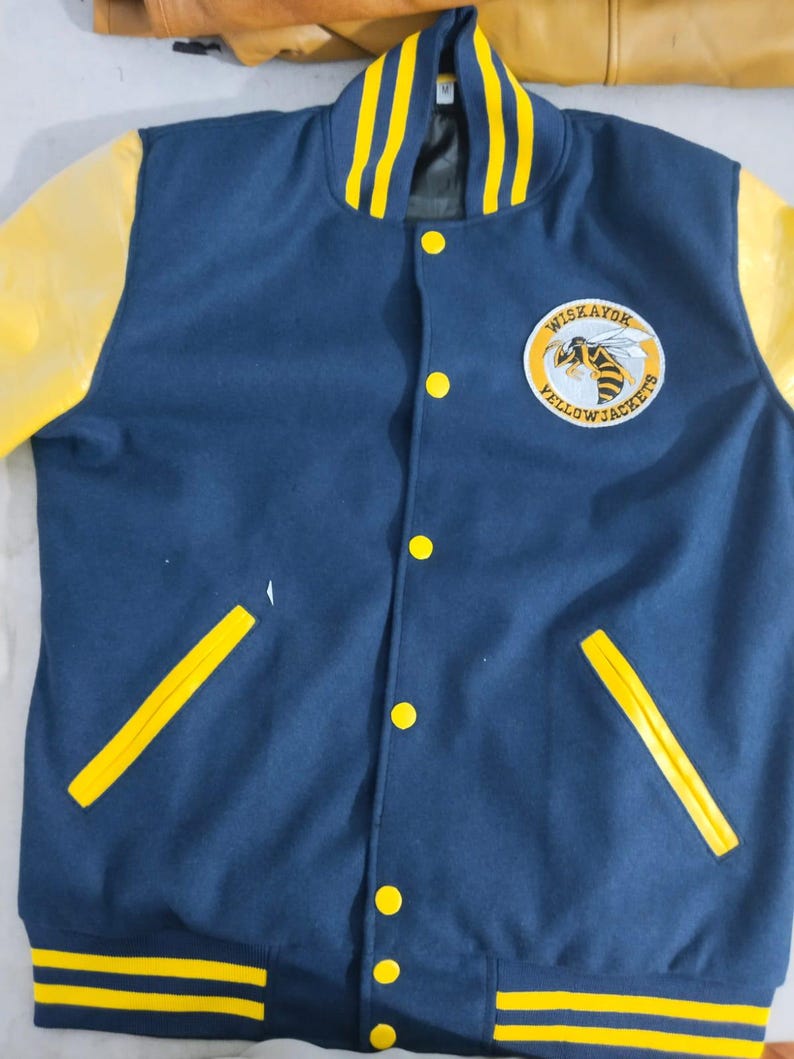 Women's Blue Wool Letterman Bomber Jacket Handmade, Gifts for Her ...