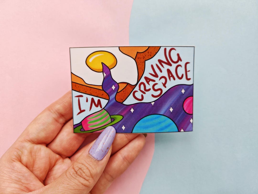 I'm Craving Space Sticker - Aesthetic Cosmic Introvert Vinyl Sticker ...
