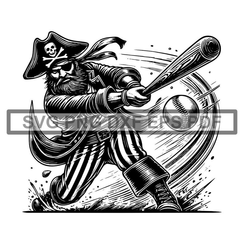 Pirates Baseball SVG & PNG Digital Files, Vector Graphic Design Print ...