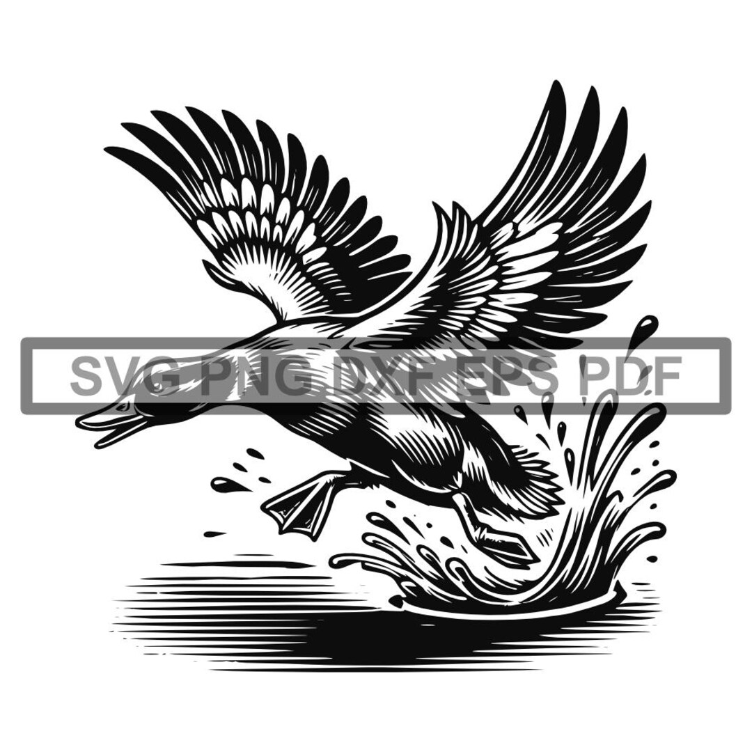 Mallard Duck Laser Engrave Files Svg Png Dxf Eps Pdf Vector Graphic ...