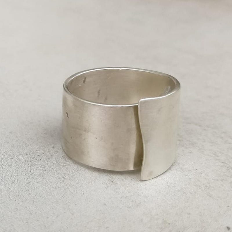 Modern Silver Ring - Etsy