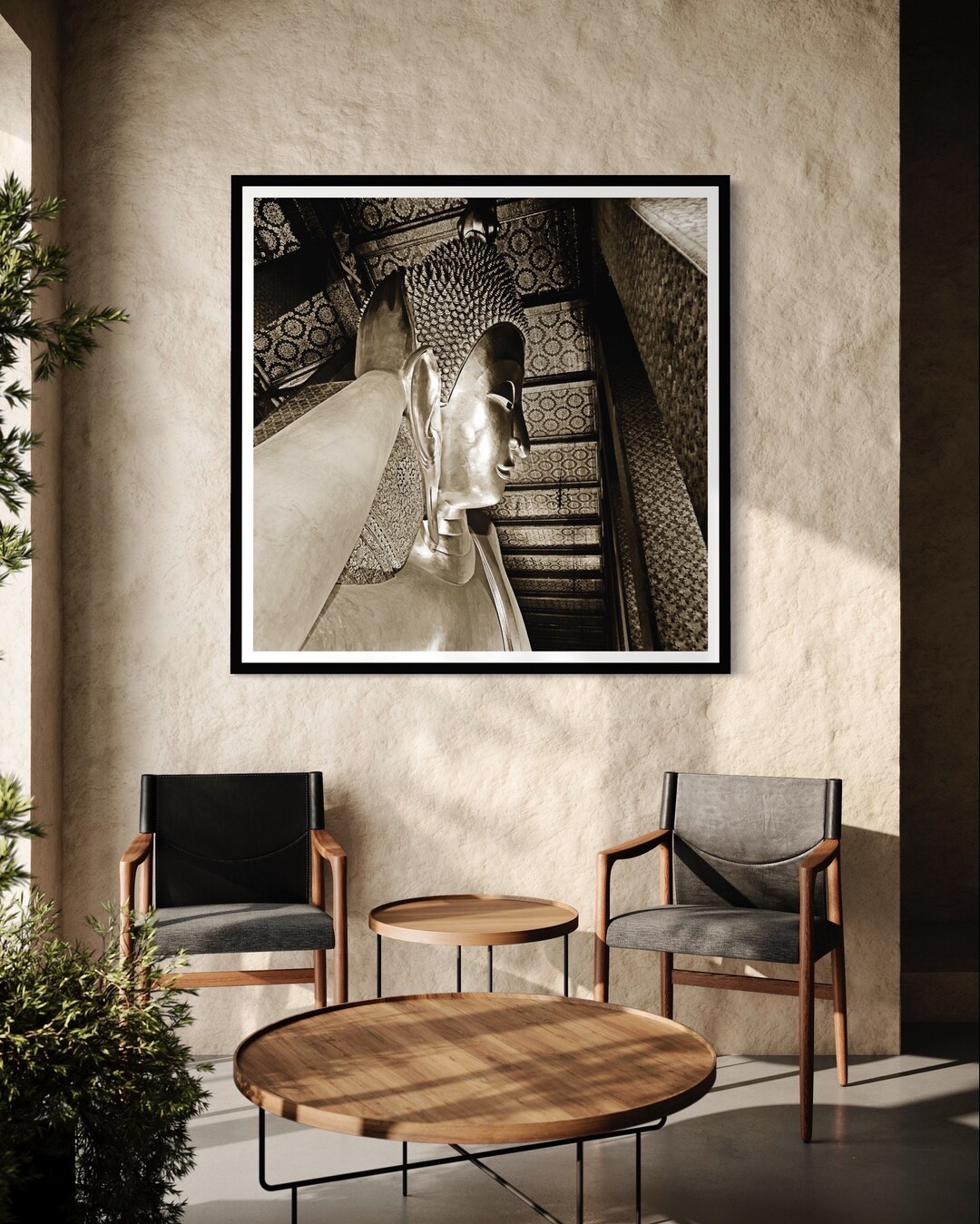 Reclining Buddha Print: Sepia Tone Zen Wall Art - Etsy