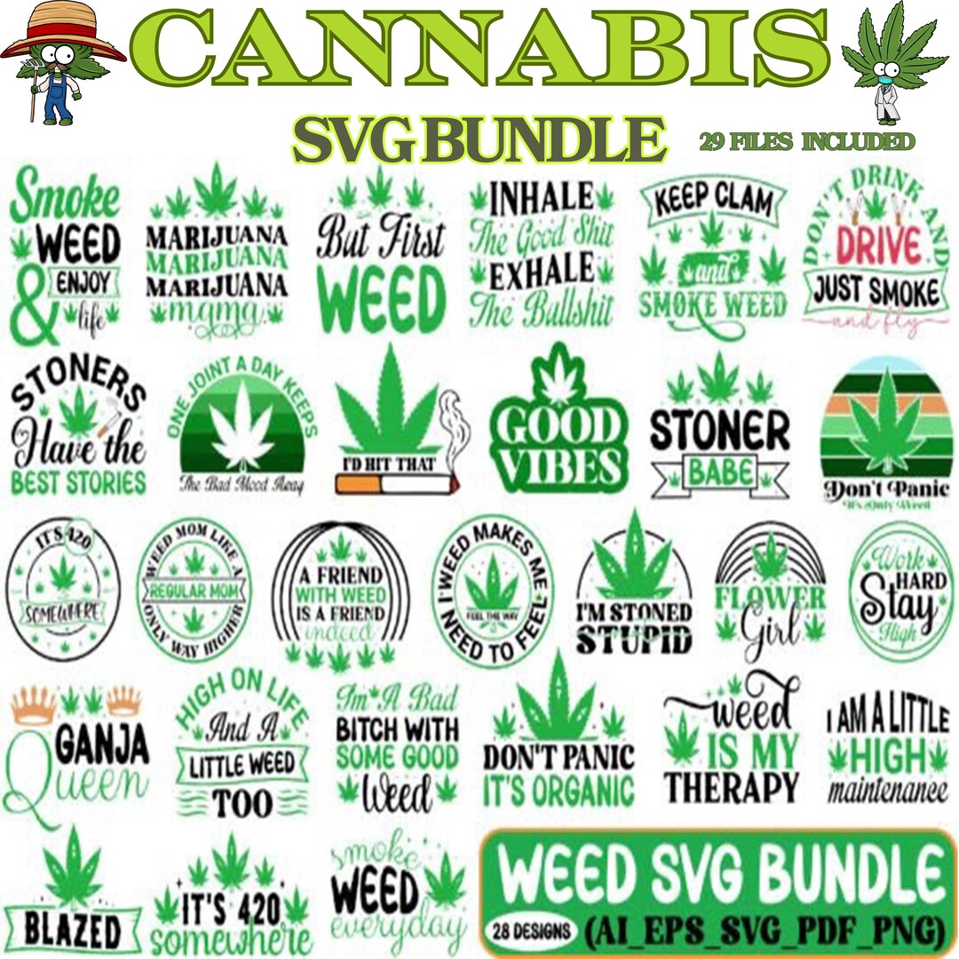 Cannabis SVG Bundle, Marijuana Png, Happy 420 Png, Wake and Bake Png ...