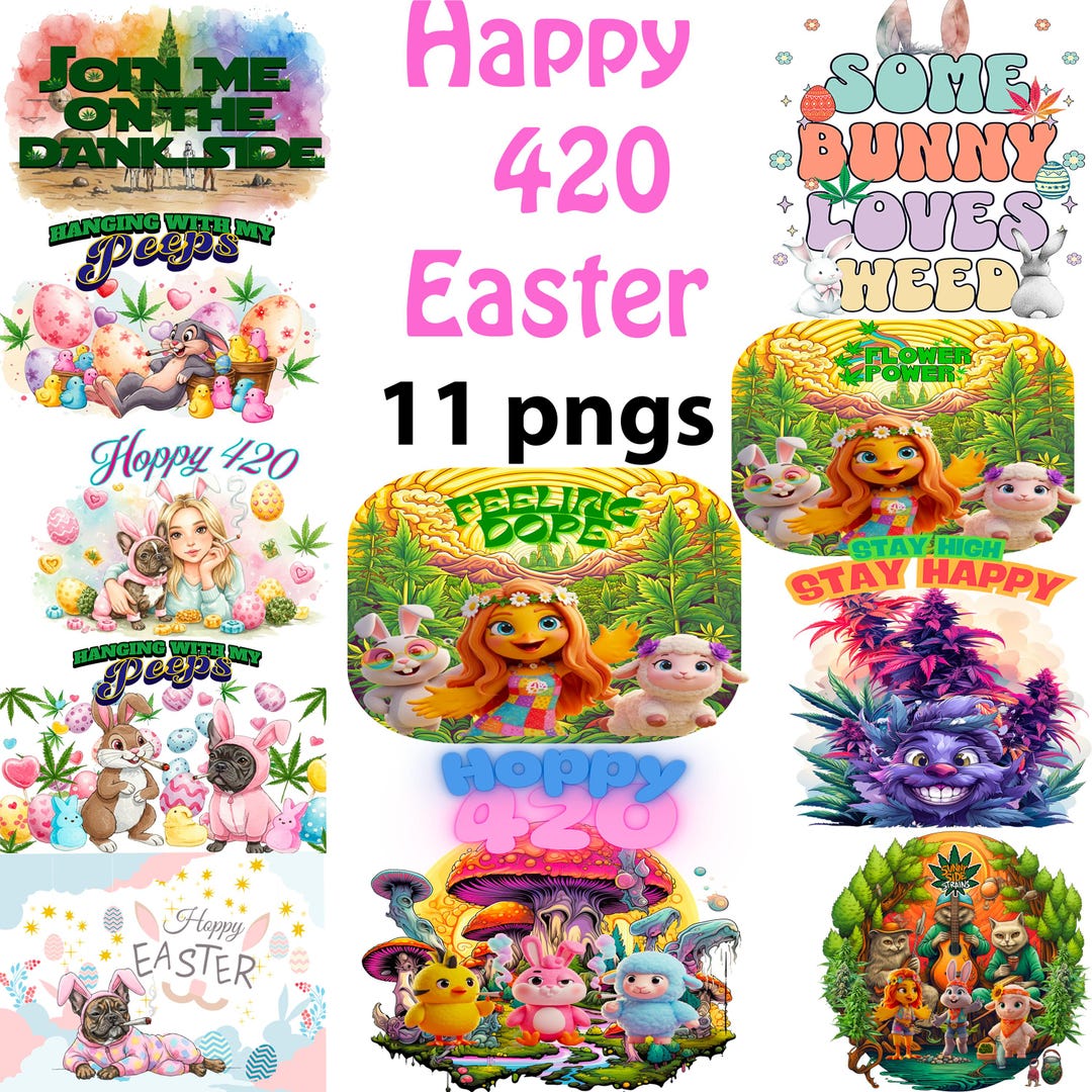 420 Easter Png, Blazing With the Bunny Clipart, 420 Sublimation Bundle ...