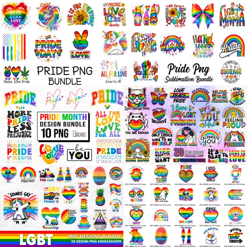 Gay Pride Png Bundle, LGBTQ Pride Svg, Lgbtq Quotes Png, Pride Bundle ...