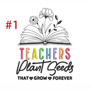 Teacher Floral Embroidery Design, Teacher Embroidery Design, Embroidery ...