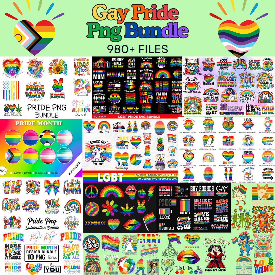 Gay Pride Png Bundle, LGBTQ Pride Svg, Lgbtq Quotes Png, Pride Bundle ...