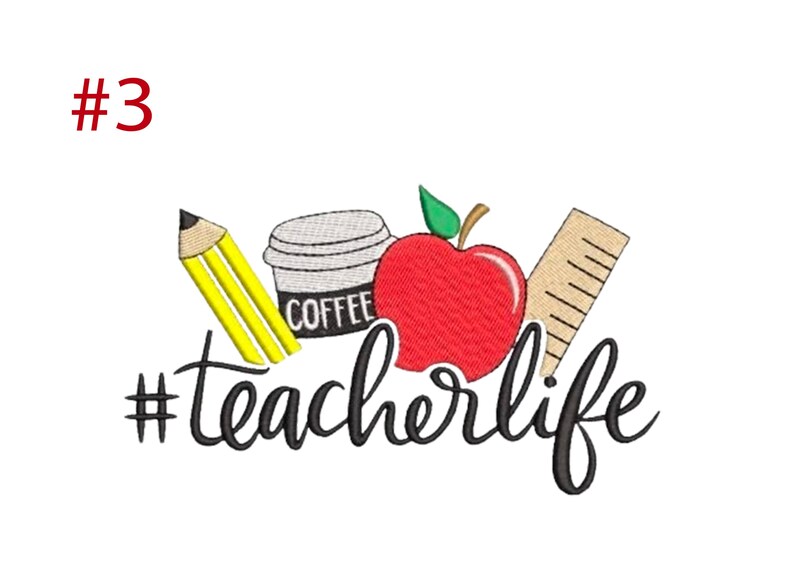 Embroidery Designs for Teachers, Teacher Embroidery Design, Embroidery ...