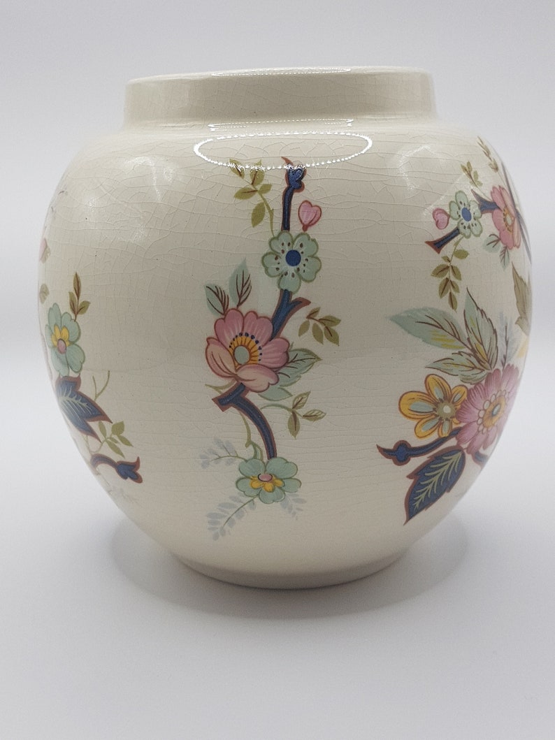 Antique Sadler Ginger Jar Floral Design With No Lid - Etsy