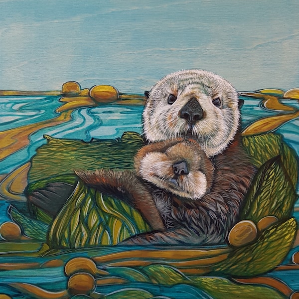 Sea Otter Art - Etsy
