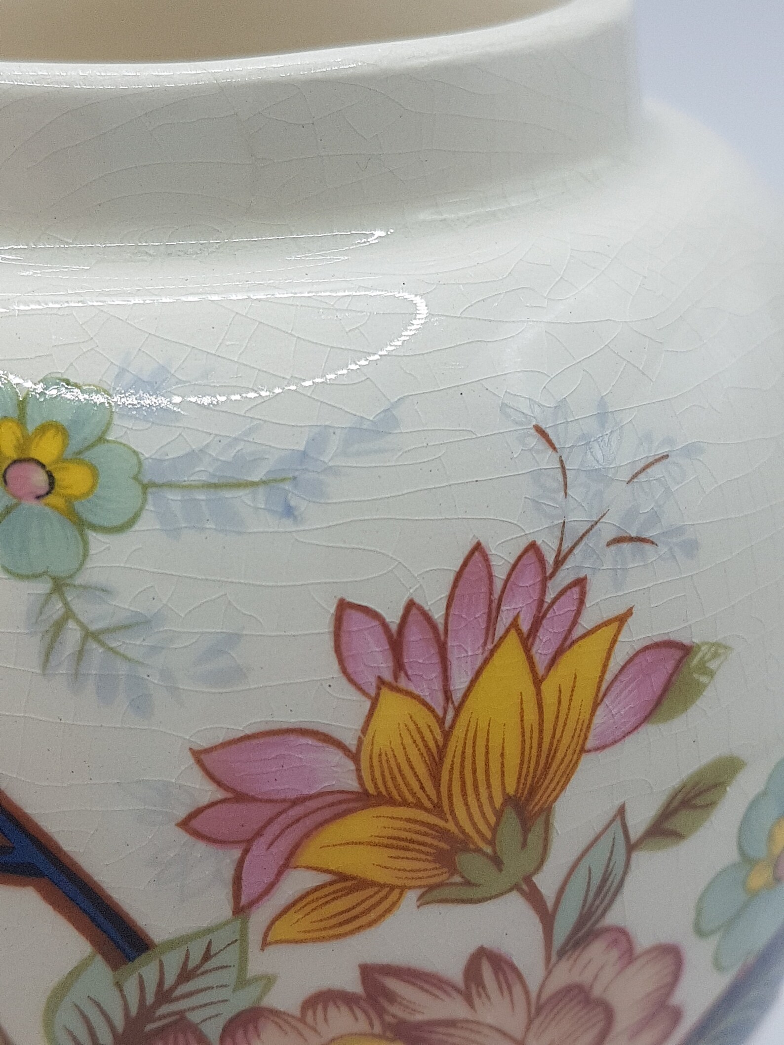 Antique Sadler Ginger Jar Floral Design With No Lid - Etsy