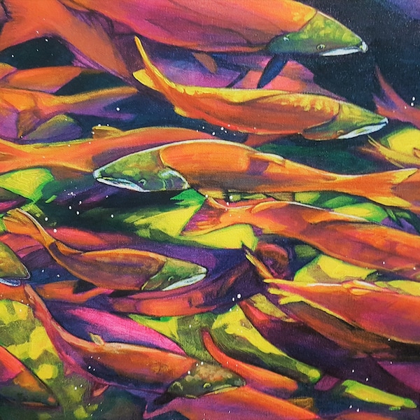 Kokanee Salmon Art - Etsy