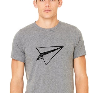 Paper Airplane Unisex T-shirt, Soft Cotton Shirts for Men, Paper Plane ...