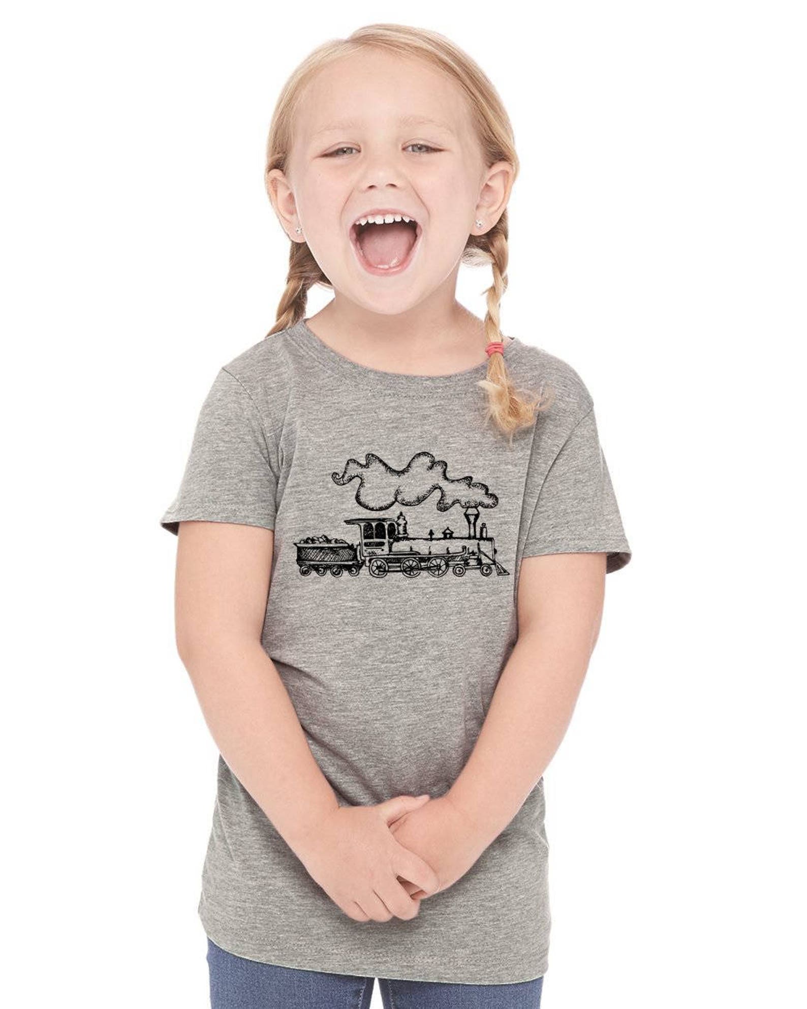 Train Shirts for Kids, Shirts for Girls, Tshirts for Boys, Steam Engine ...