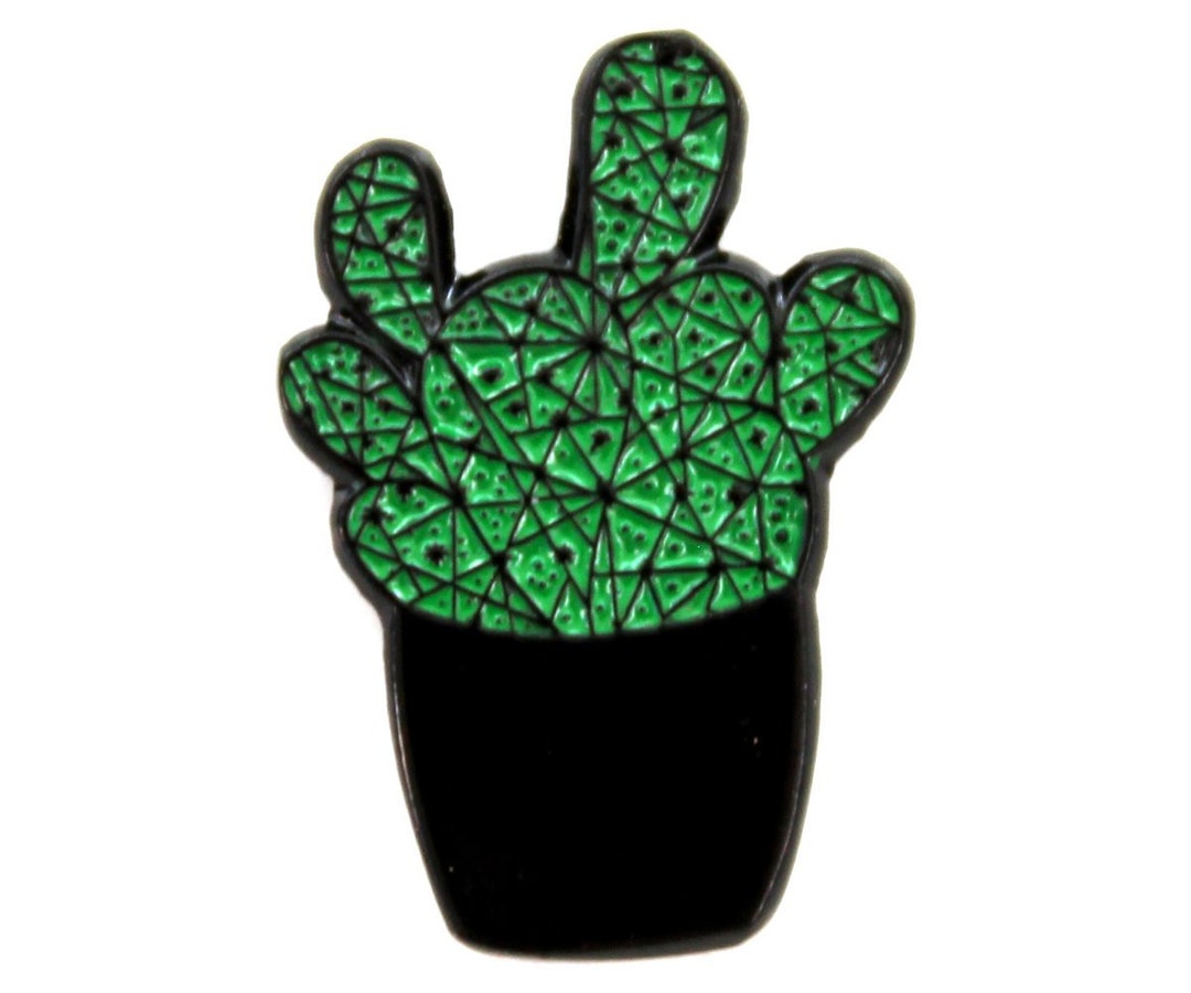 Cactus Pin, Enamel Pin, Prickly Pear Lapel Pin, Soft Enamel Pin ...