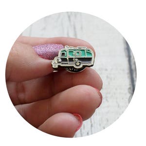 Camper Enamel Pin, Soft Enamel Lapel Pin, Happy Camper, Summer Camping ...