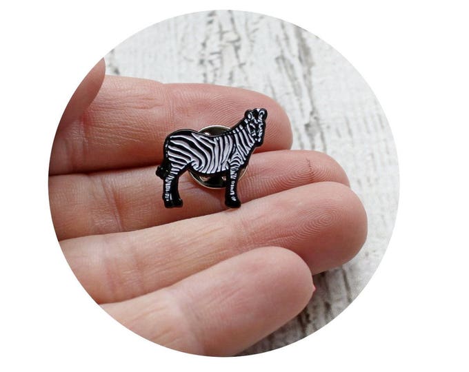 Zebra Enamel Pin Animal Brooch Soft Enamel Lapel Pin Small - Etsy