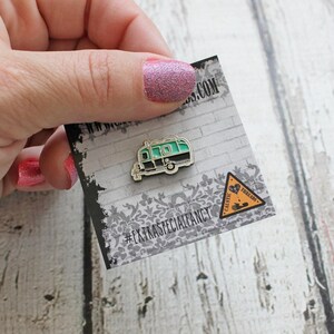 Camper Enamel Pin, Soft Enamel Lapel Pin, Happy Camper, Summer Camping ...