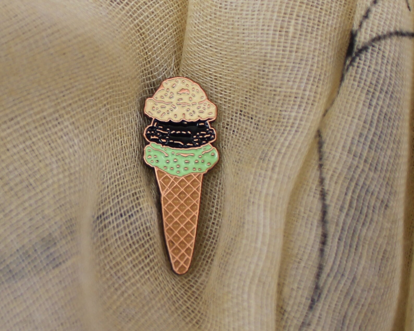 Cute Ice Cream Cone Soft Enamel Pin Rockabilly Lapel Pins - Etsy