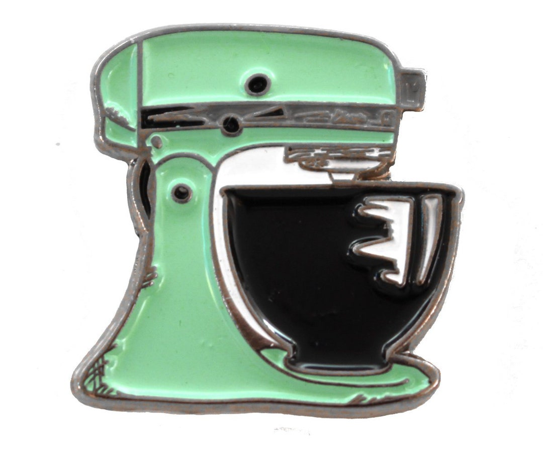 Mint Green Kitchen Mixer Enamel Pin, Kitchen Mixer Lapel Pin, Baker ...