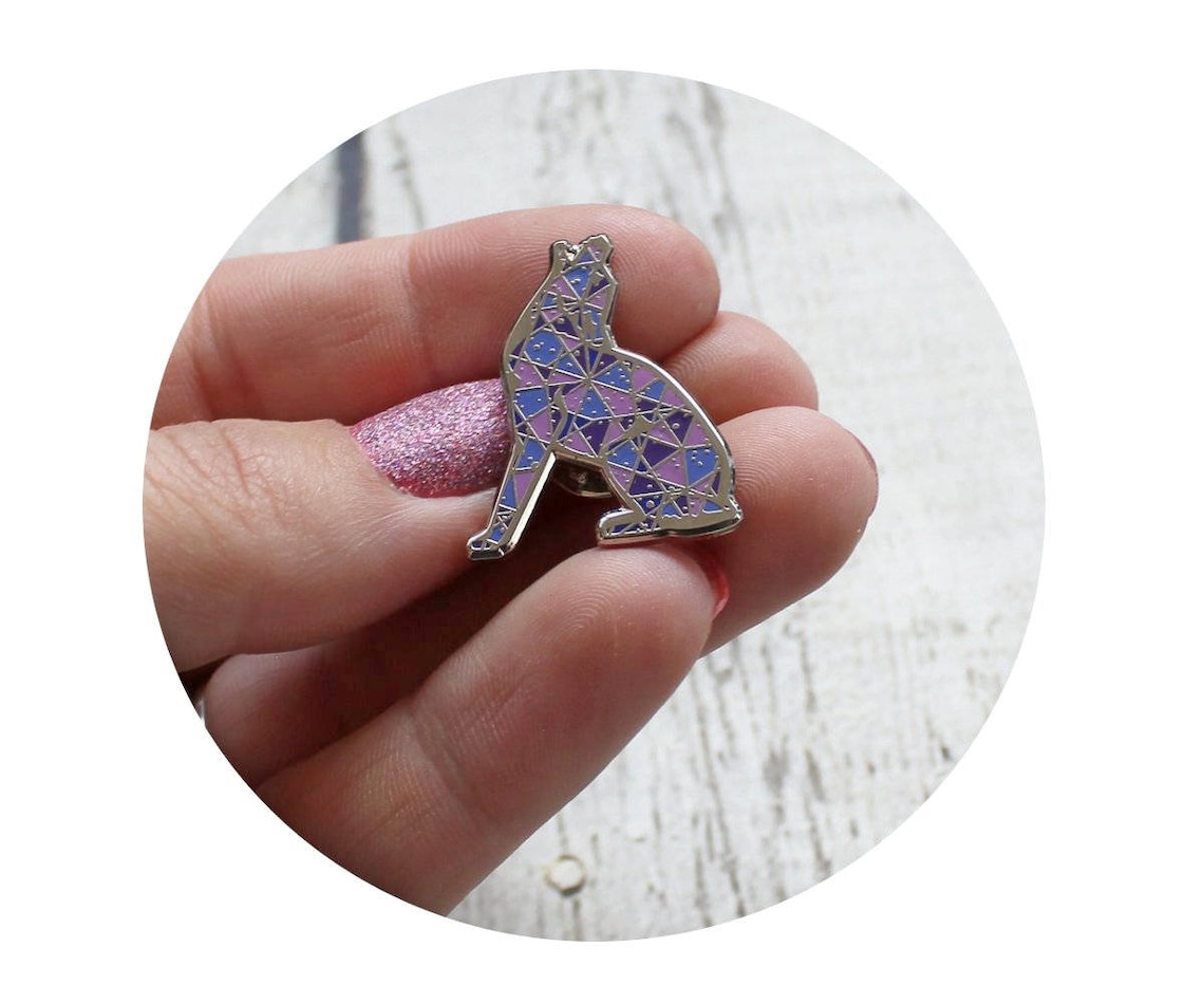Coyote Pin 1 Soft Enamel Lapel Pin Howling Wolf - Etsy