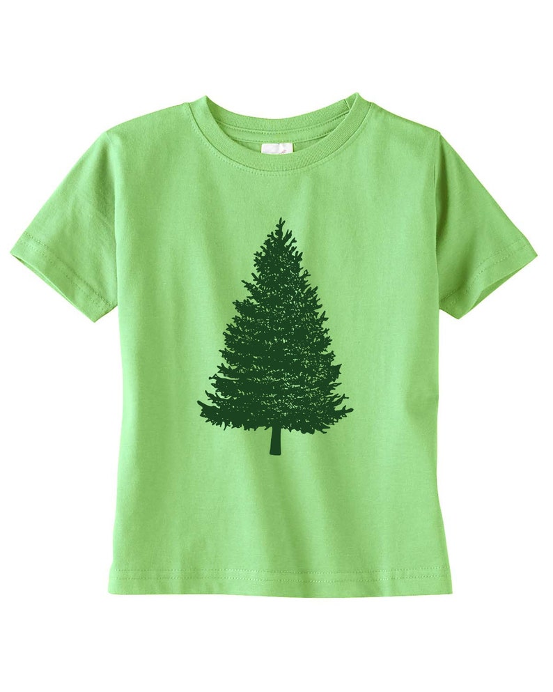 Youth Printed T-Shirt Pine Tree Shirt Nature Trees Forest | Etsy