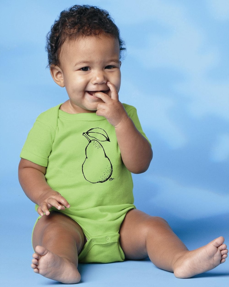 Pear Baby Clothes Pear Fruit Shirt Short Sleeved Baby - Etsy