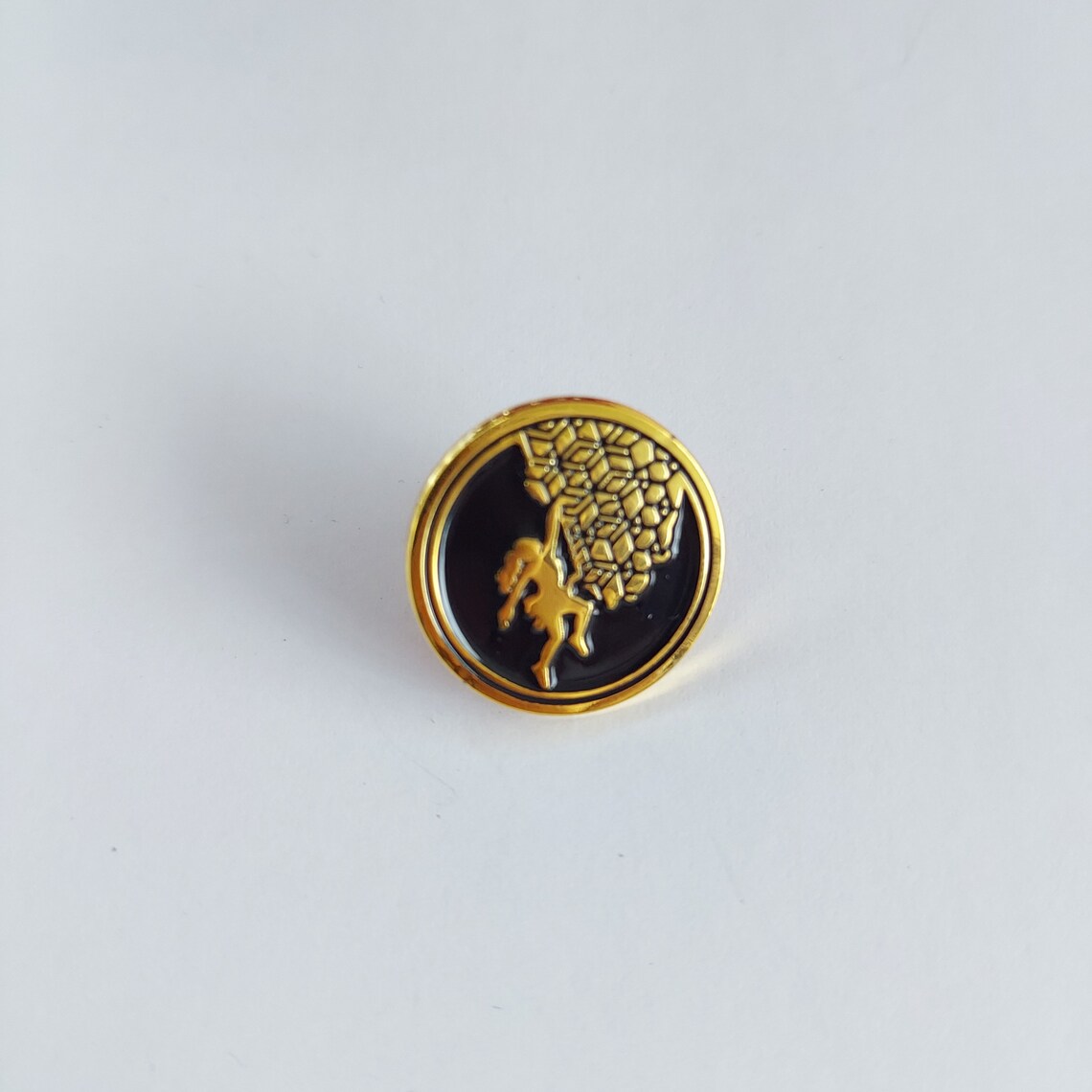 Rock Climbing Black and Gold Climber Pin Enamel Pin Enamel | Etsy