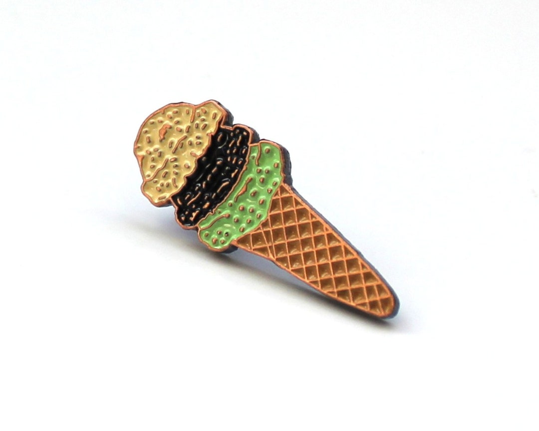 Cute Ice Cream Cone Soft Enamel Pin, Rockabilly Lapel Pins, Foodie Gift ...