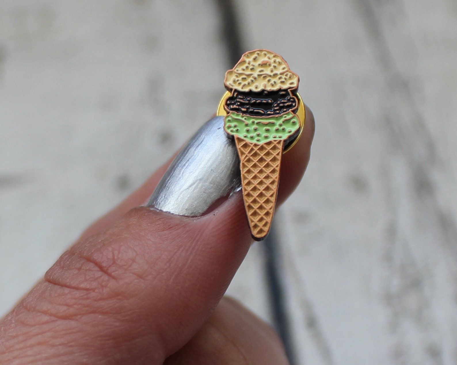Cute Ice Cream Cone Soft Enamel Pin Rockabilly Lapel Pins - Etsy