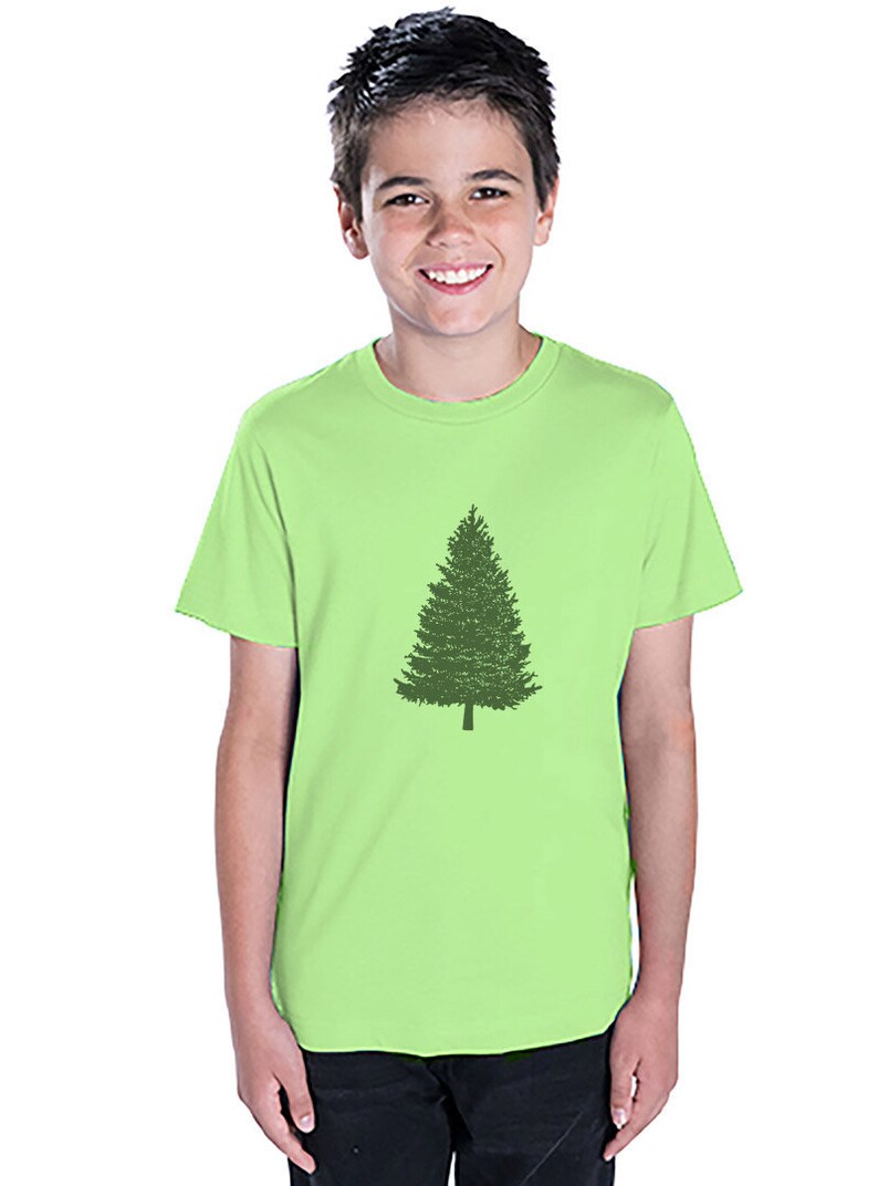 Youth Printed T-Shirt Pine Tree Shirt Nature Trees Forest | Etsy