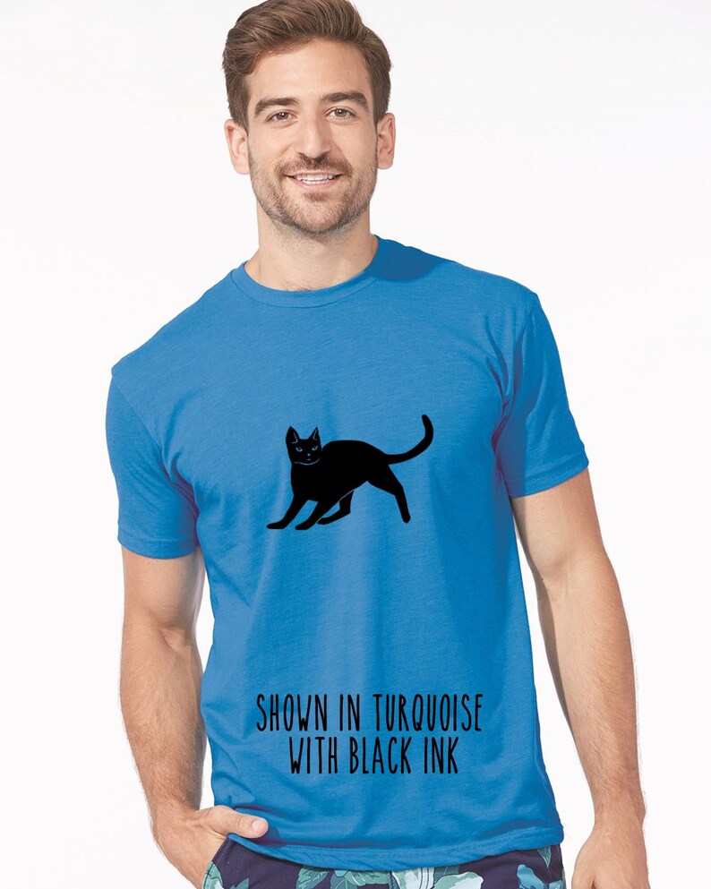 Black Cat Shirt, Unisex Shirt, Cat Lover Tshirt Screen Printed Cat ...