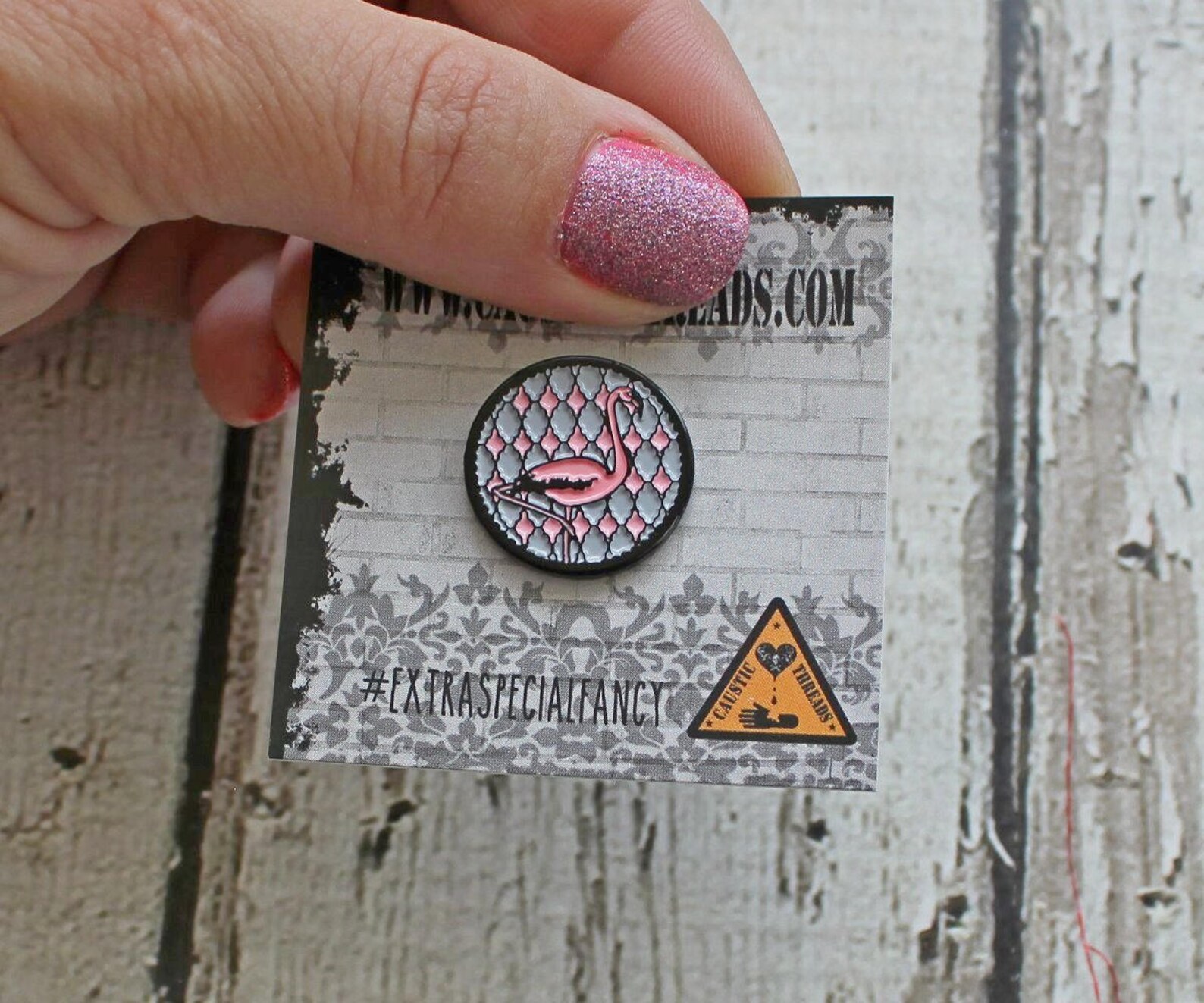 Pink Flamingo Pin Soft Enamel Lapel Pin Roller Derby NSO - Etsy