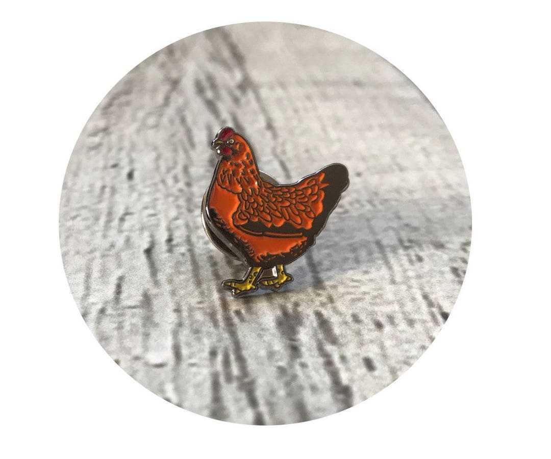 Chicken Pin, Backyard Chickens Enamel Pin, Urban Farmer, Americanas ...