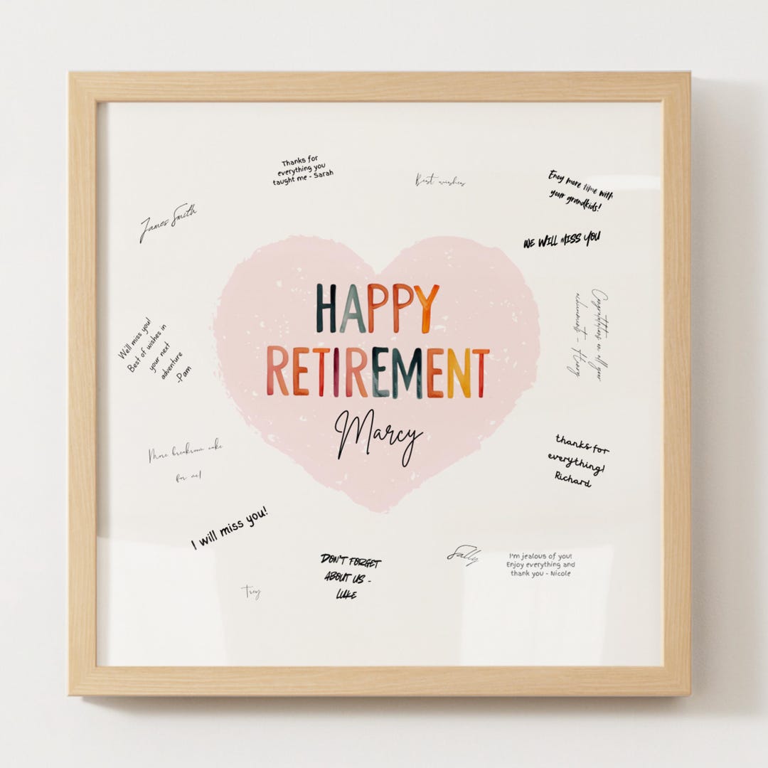 Personalized Retirement Poster Gift to Sign for Co-worker or Boss ...