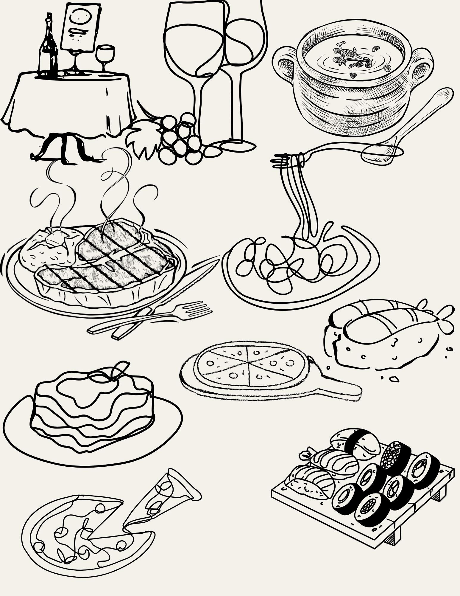 Custom Dinner Menu Template - Etsy