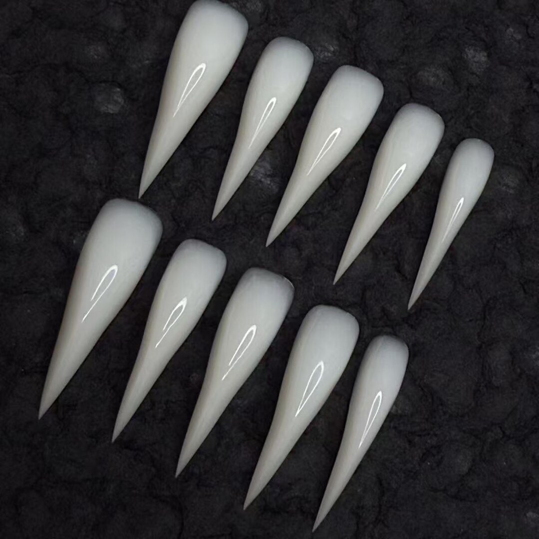 Long Dragon Claw Press-on Nails | 3D Sharp Glove Nails | Edgy Fox Demon ...