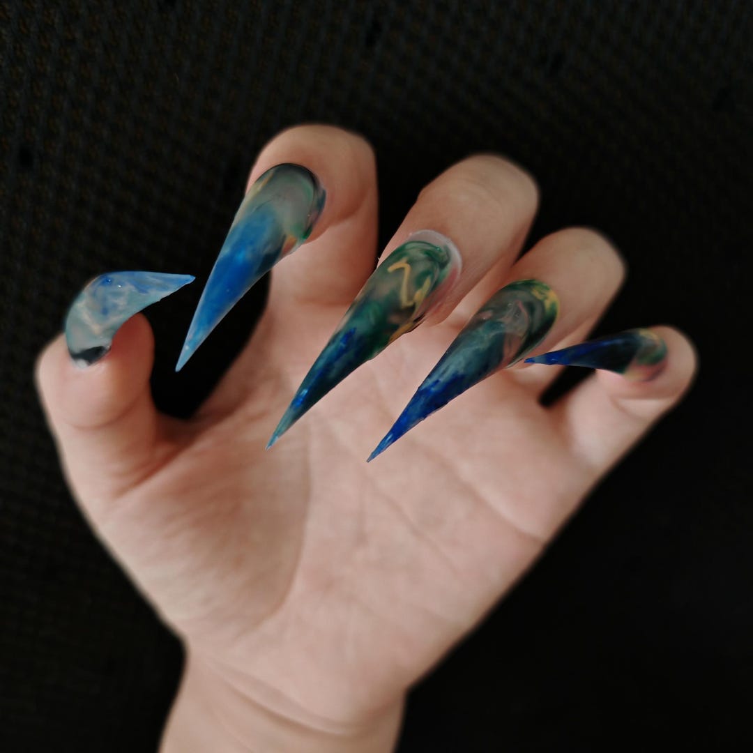 Matte Werewolf Nails Claw Press on Nails Claw Nails Gradient Claws ...